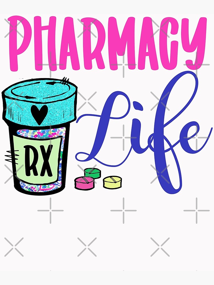 "Cute pharmacy technician assistant pharmacist life pills medical " Art ...