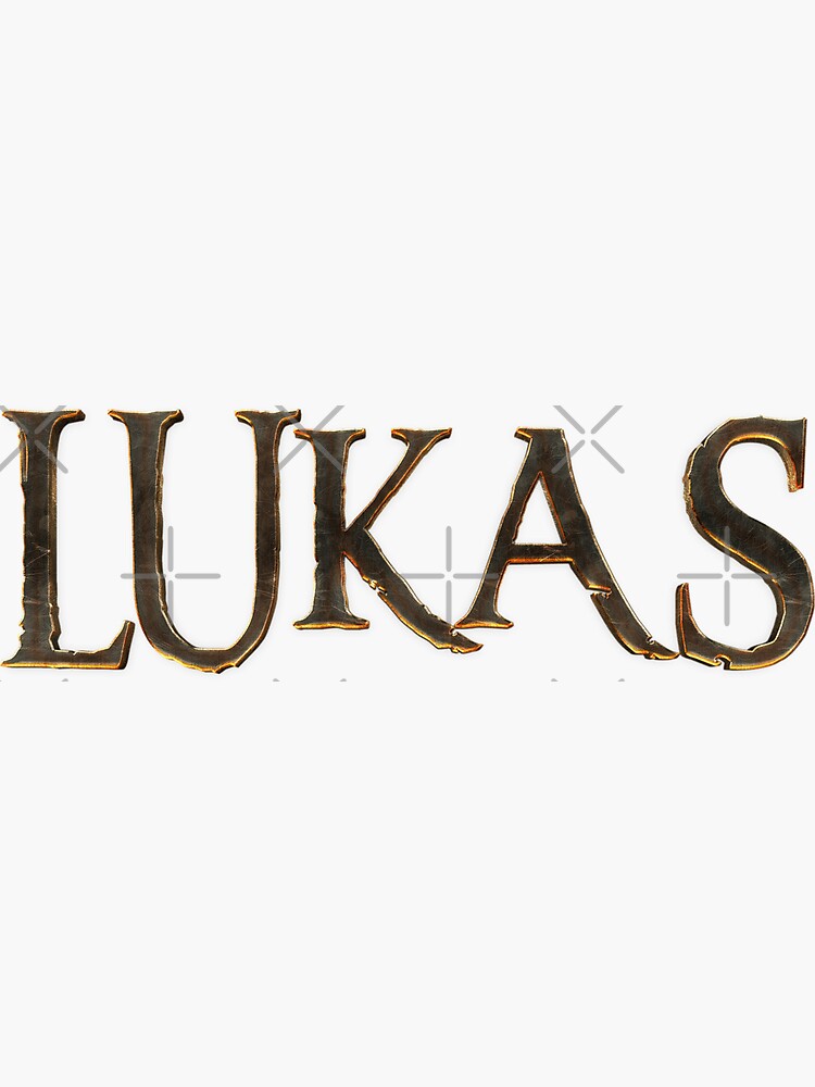 "First name Lukas" Sticker by wolfgangrainer | Redbubble