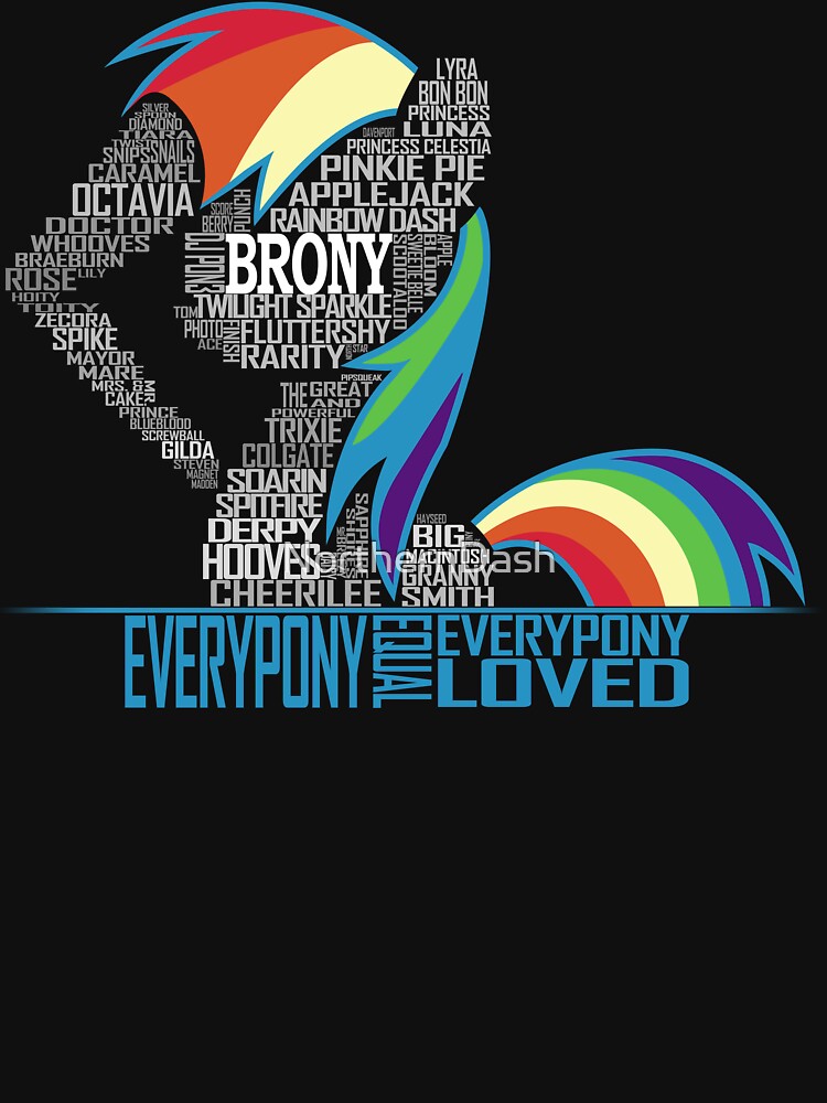 "Brony Typography" T-shirt for Sale by NorthernDash | Redbubble | mlp t ...