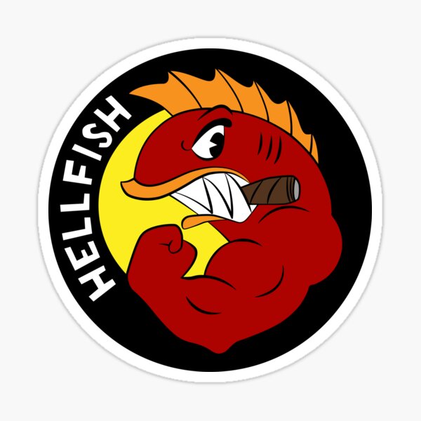 Flying Hellfish Stickers | Redbubble