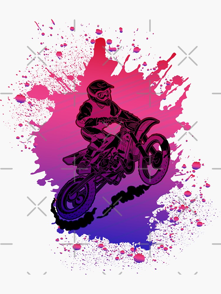 "Off Road & Dirt Bike Merch" Sticker for Sale by AmigoLucrative | Redbubble