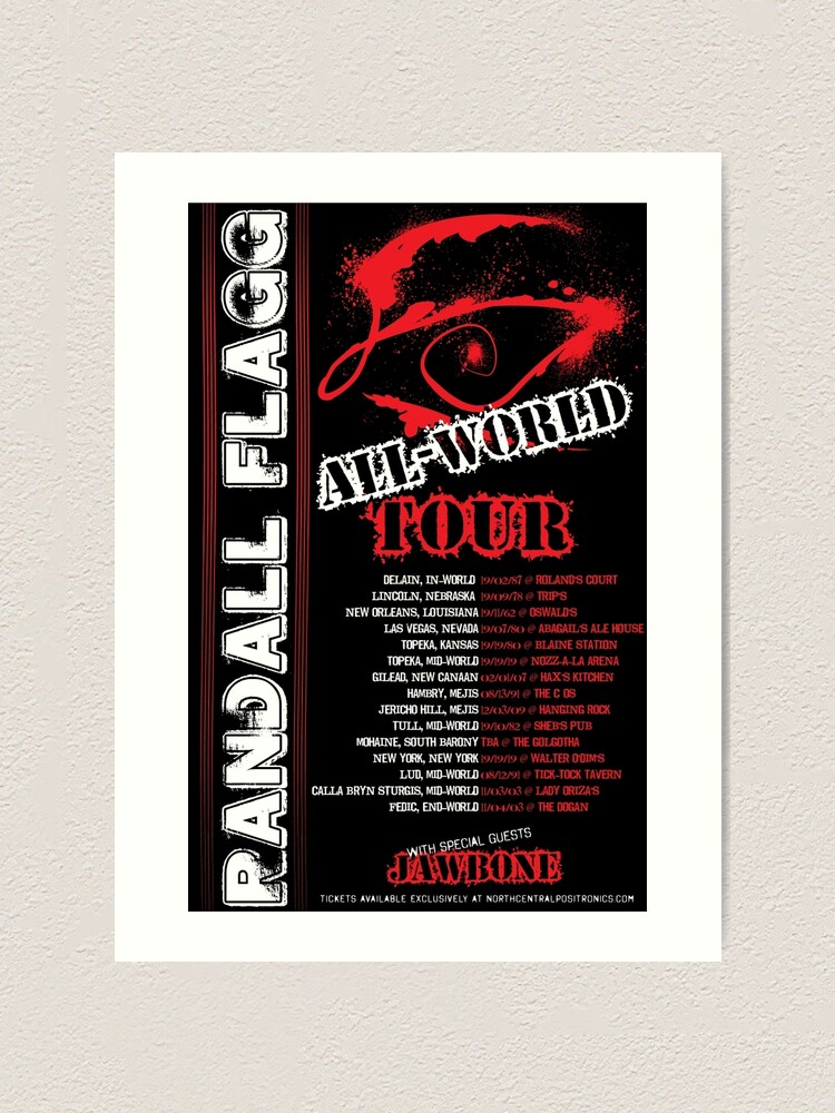 "Randall Flagg World Tour- 80s Metal/Rock Style" Art Print by ...