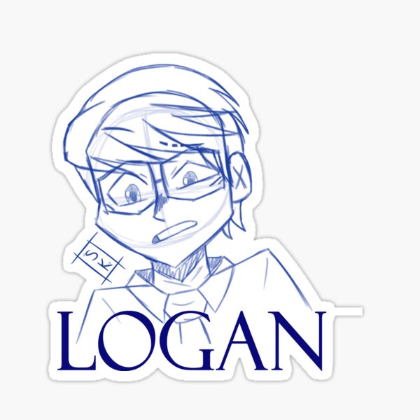 "Sketchy Logan" Sticker for Sale by Samthekoalabear | Redbubble