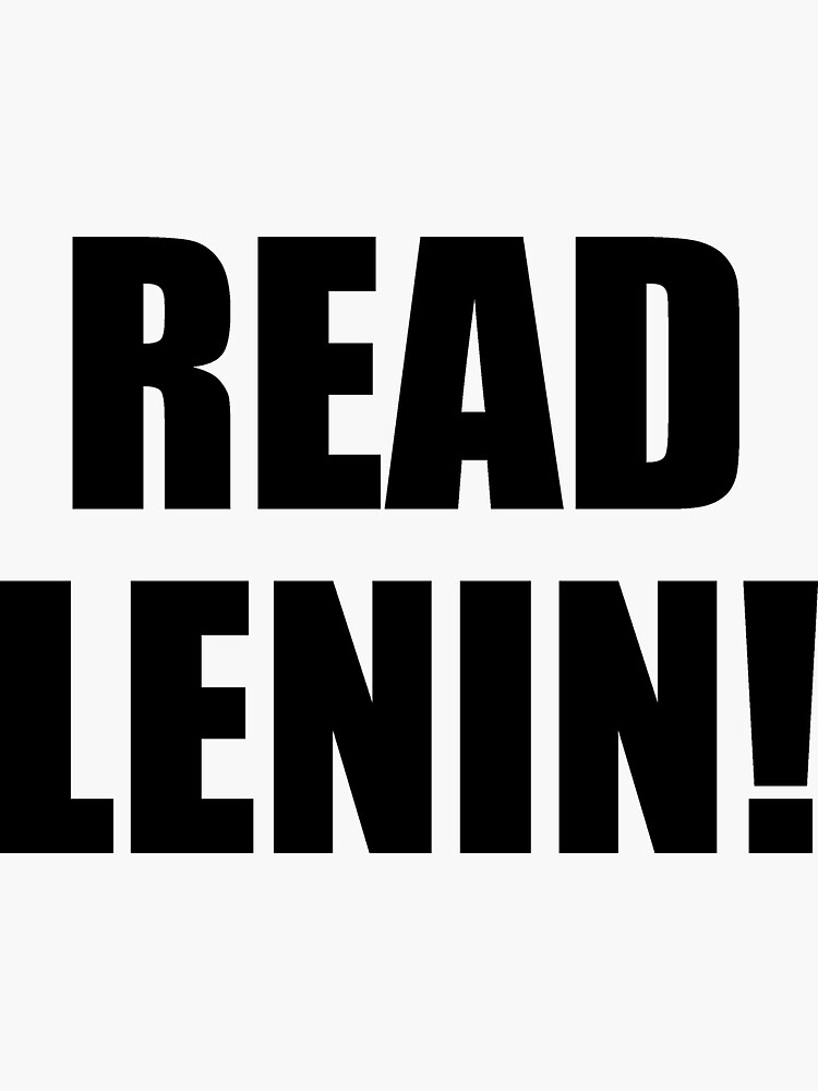 "Read Lenin" Sticker for Sale by getguillotined | Redbubble