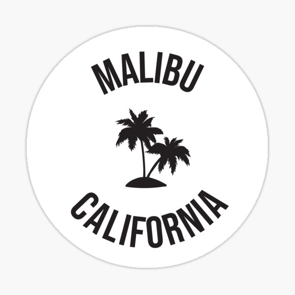 "Malibu" Sticker by waves4 | Redbubble