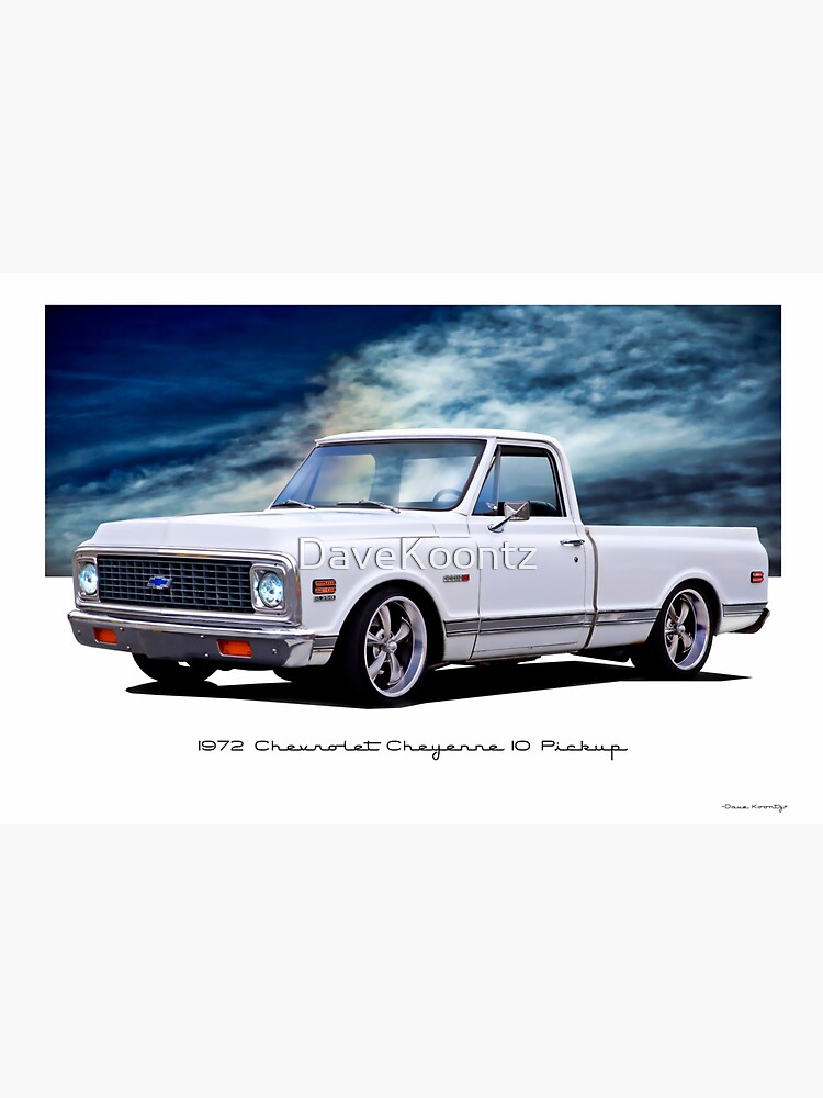 "1972 Chevrolet Cheyenne 10 Pickup" Sticker by DaveKoontz | Redbubble