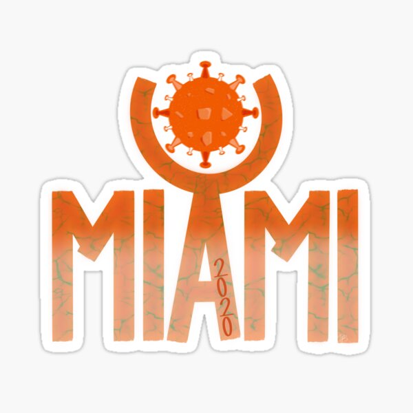 "University of Miami Sticker" Sticker for Sale by deviantdeanna | Redbubble