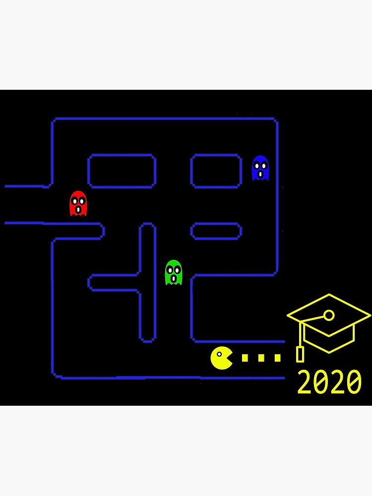 "pacman graduation 2020 black funny t-shirt for men and women " Throw ...