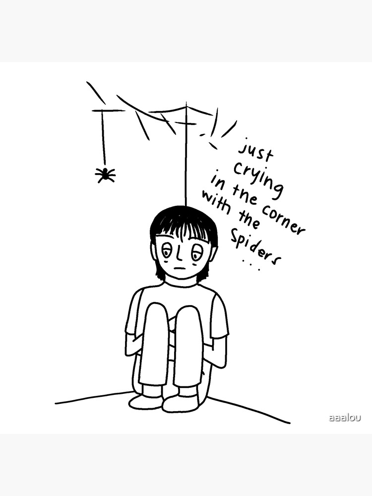 "crying in the corner" Poster for Sale by aaalou | Redbubble