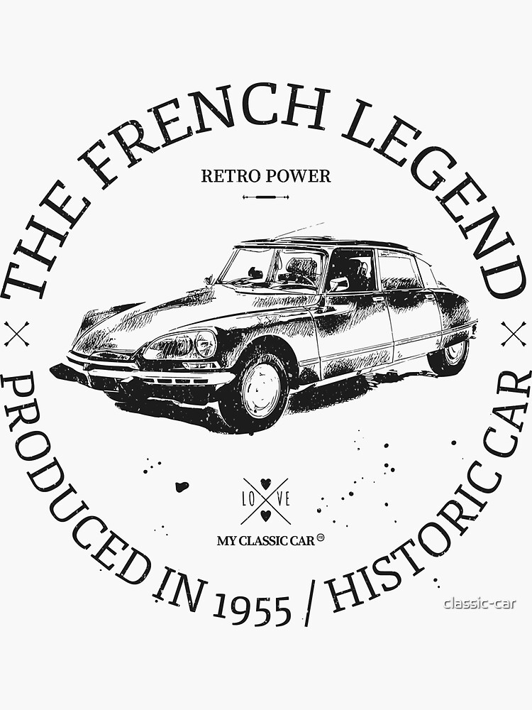 "Citroën DS" Sticker for Sale by classic-car | Redbubble