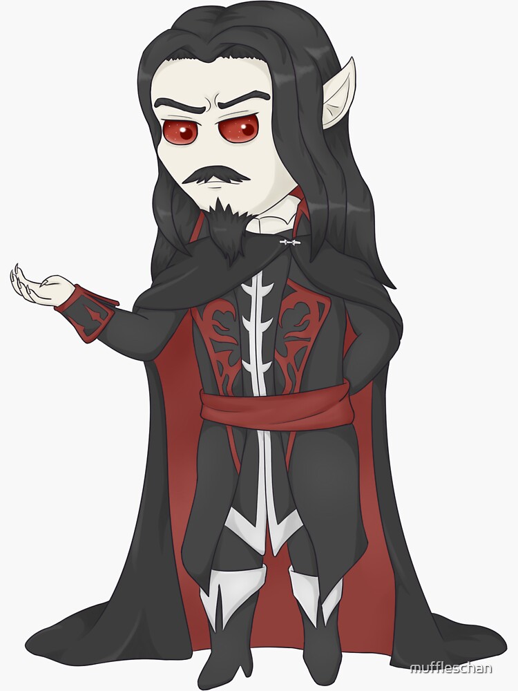 "Castlevania Dracula Chibi" Sticker for Sale by muffleschan | Redbubble