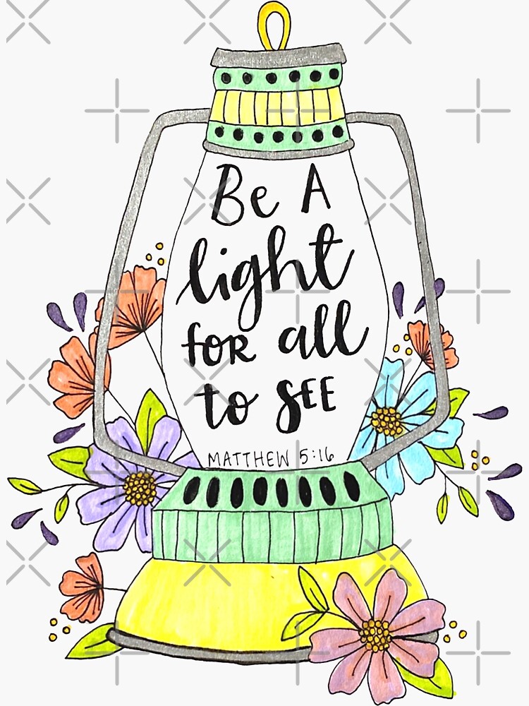 "Be A Light For All To See " Sticker for Sale by cassburns | Redbubble