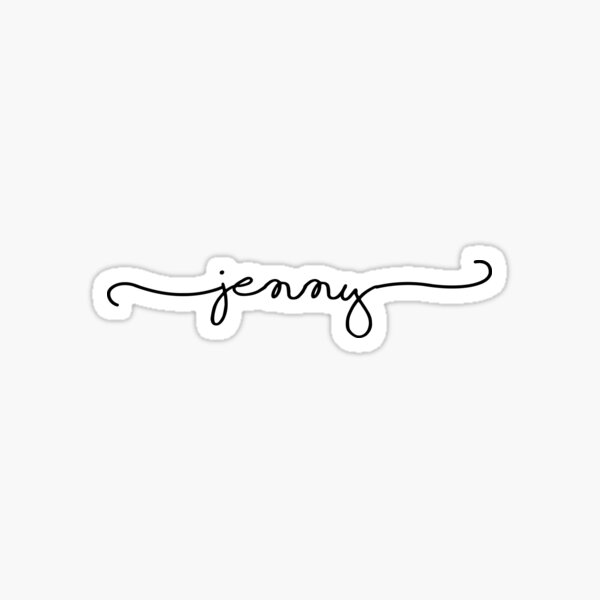 "JENNY " Sticker for Sale by Giada | Redbubble