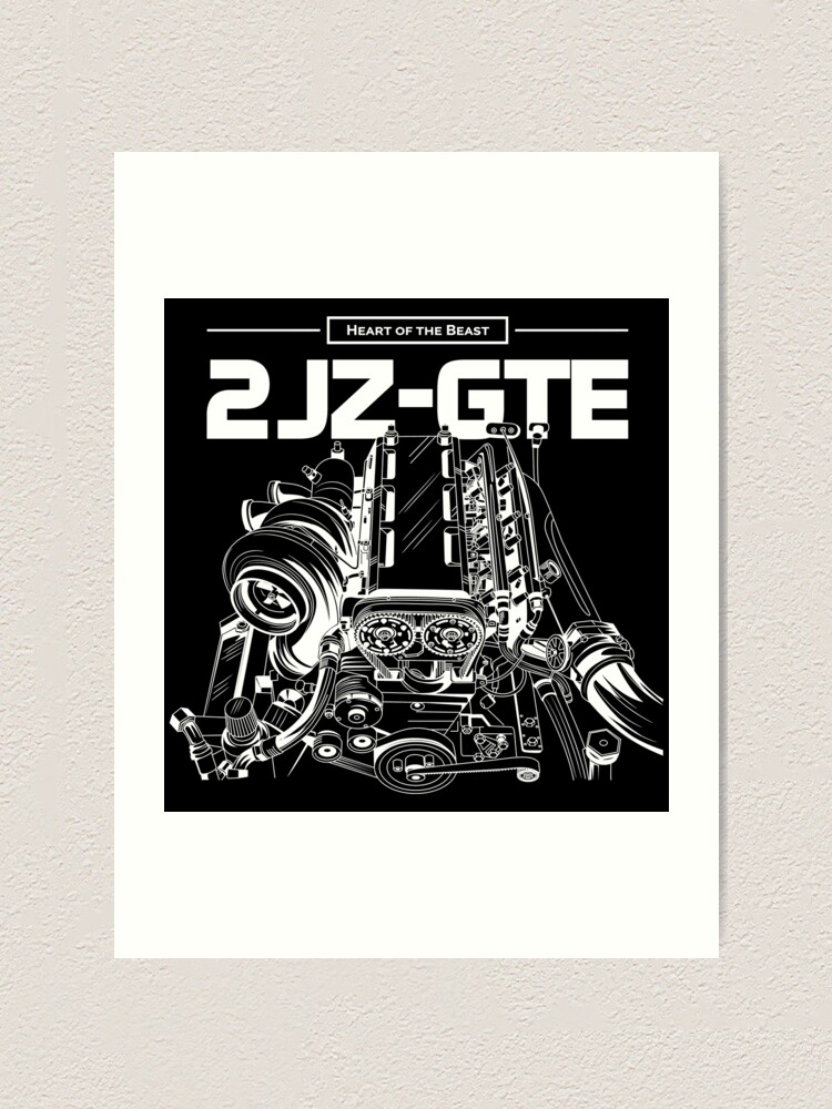 "2JZ GTE Engine - MK4 Supra - JDM Racecar" Art Print by KYGSales ...