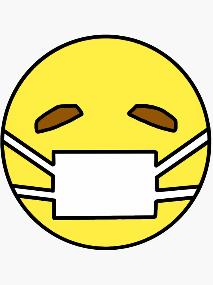 "face mask emoji" Sticker by Drayziken | Redbubble