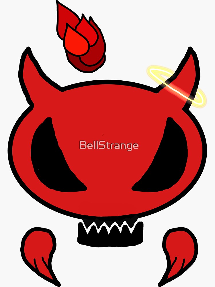 "Little Red Demon by BellStrange" Sticker for Sale by BellStrange ...