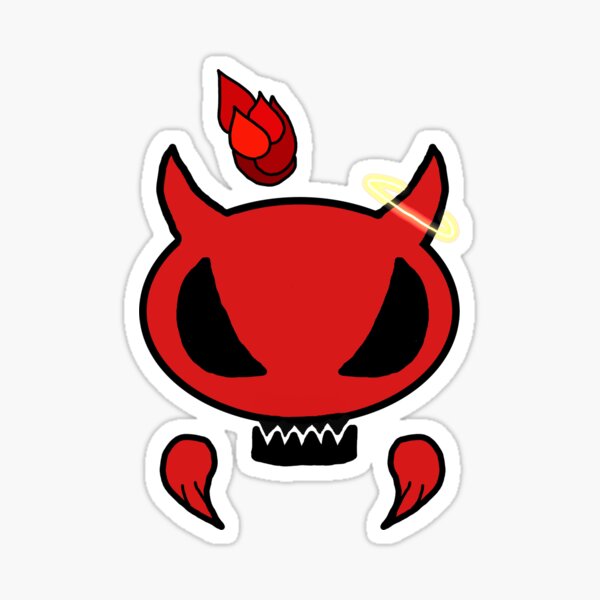 "Little Red Demon by BellStrange" Sticker for Sale by BellStrange ...