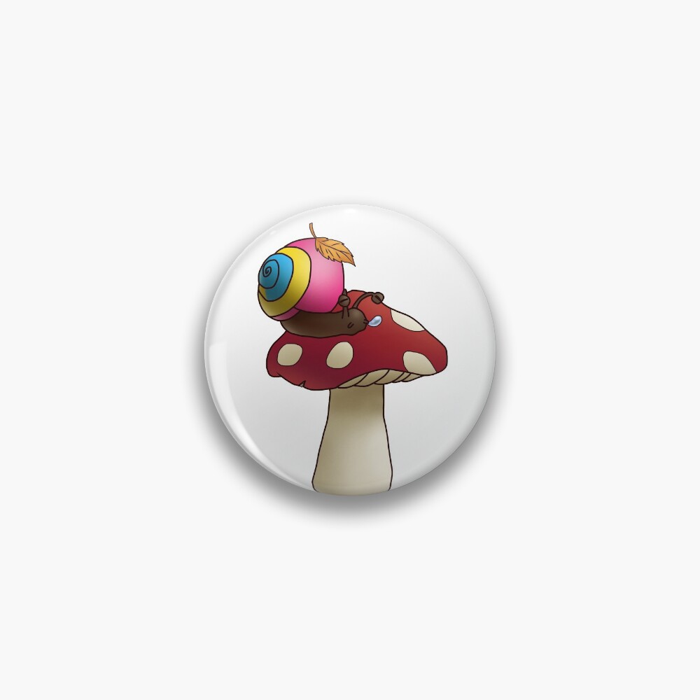 "Pansexual Panromantic Autumn Mushroom Pride Snail" Pin for Sale by ...