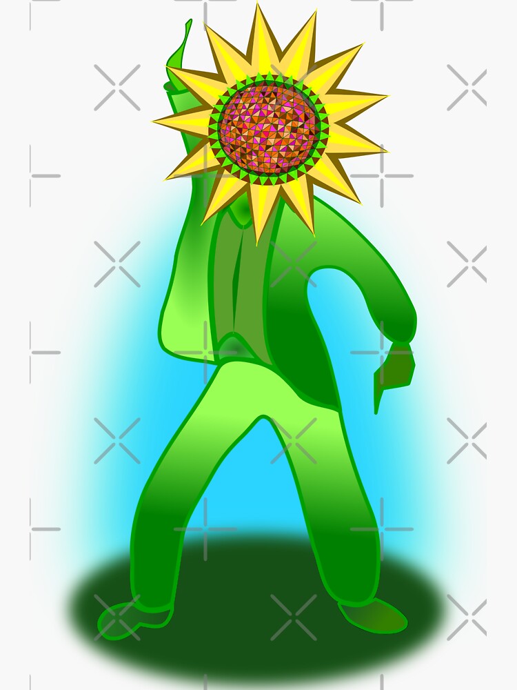 "Disco Sunflower 2.0" Sticker for Sale by Nonsense-PW | Redbubble