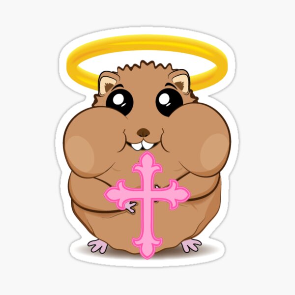"Angel hamster" Sticker for Sale by Anastasiafil | Redbubble