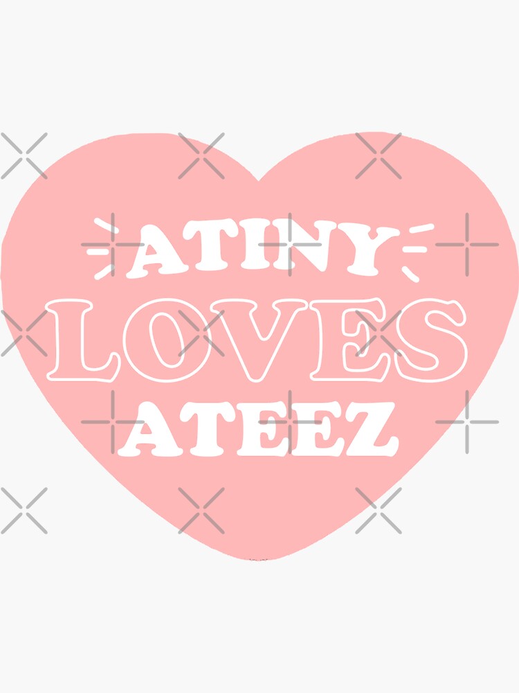 "Atiny Loves Ateez" Sticker by emmar19 | Redbubble