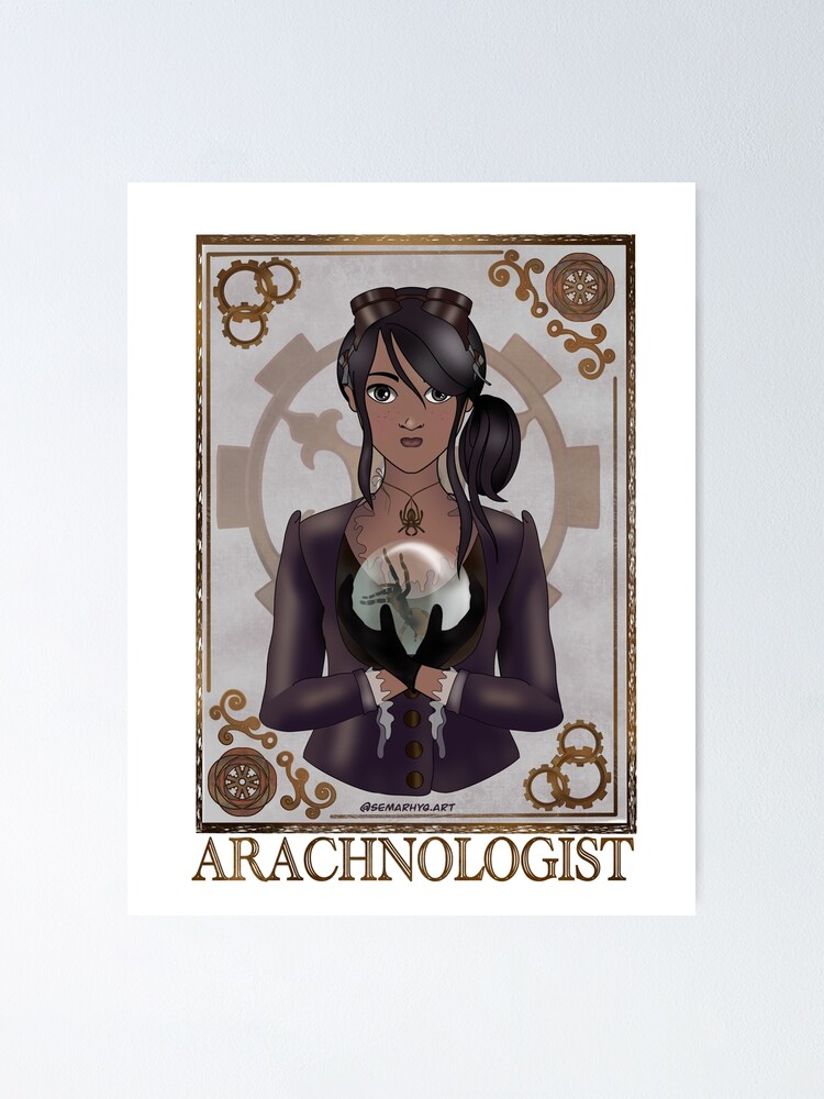 "The Arachnologist (Steampunk art)" Poster by semarhy | Redbubble