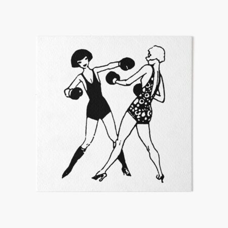 "Female Boxer Vintage Women Boxing" Art Board Print for Sale by ...