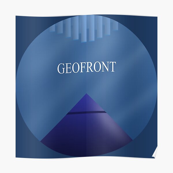 Póster «Logotipo de Geofront (con título) - Neon Genesis Evangelion» de ...