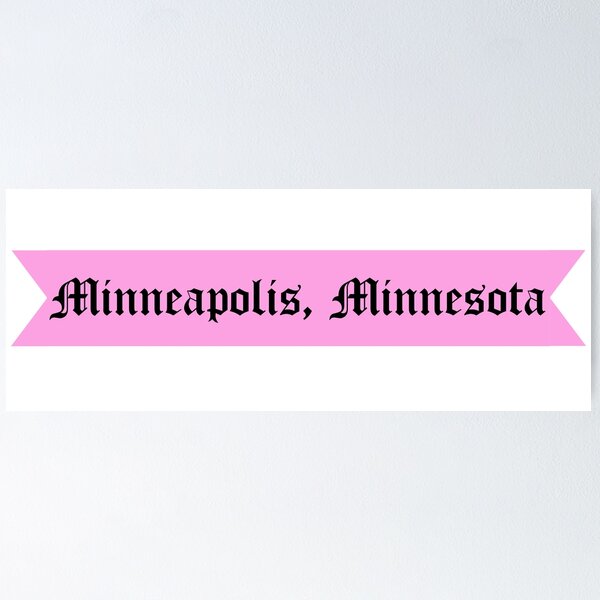 "Minneapolis, Minnesota Gothic Font" Poster for Sale by sydneyurban ...