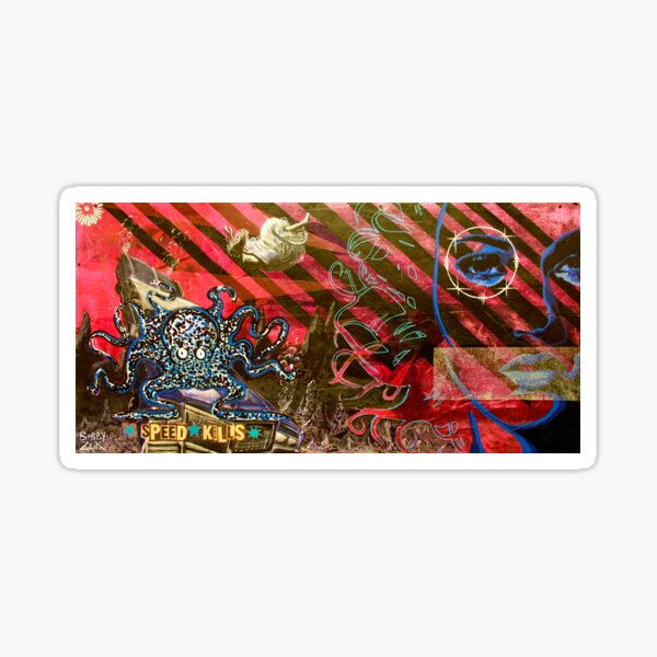 "Speed Kills" Sticker by ManCaveArt | Redbubble