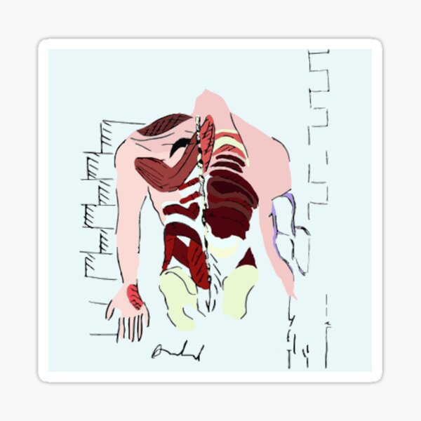 "Anatomically Incorrect Torso" Sticker by austin-fernando | Redbubble