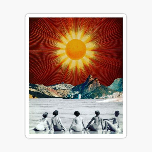 "The Sun Digital Collage" Sticker by nat-marie | Redbubble