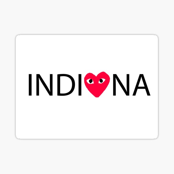 "indiana heart" Sticker for Sale by alexas2 | Redbubble