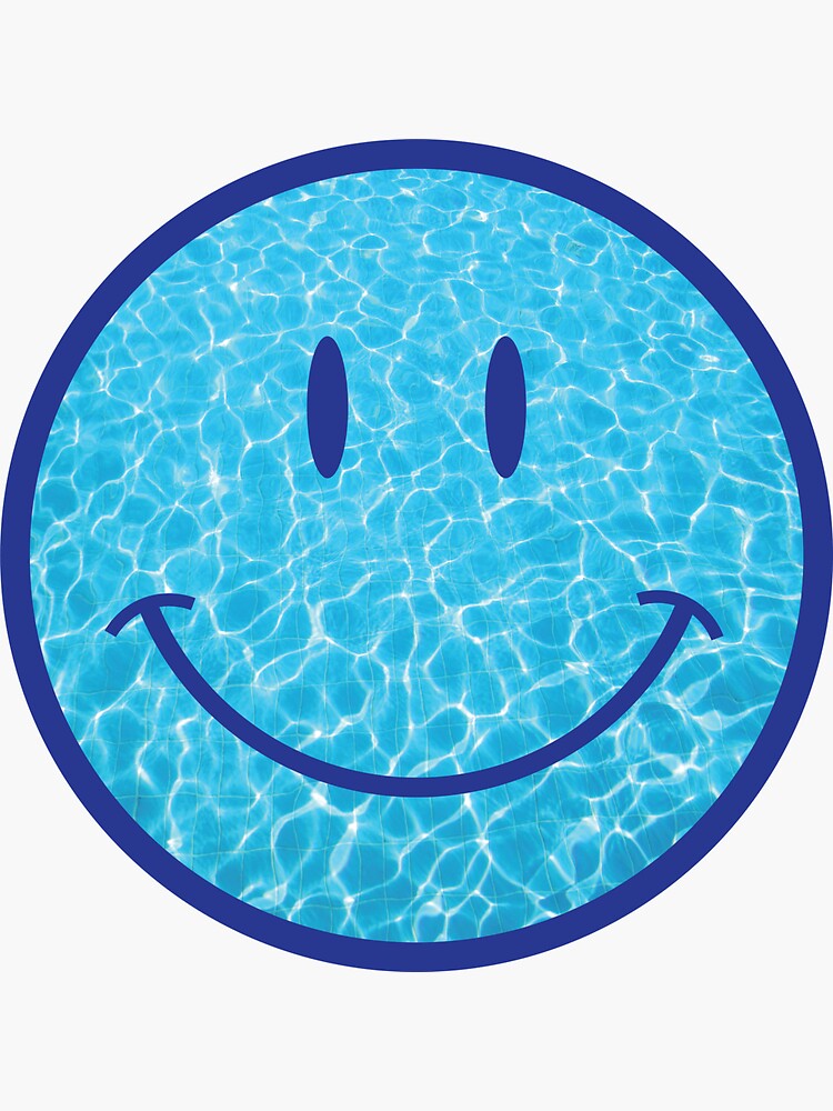 "Water Smiley Face" Sticker by NavyGreen | Redbubble