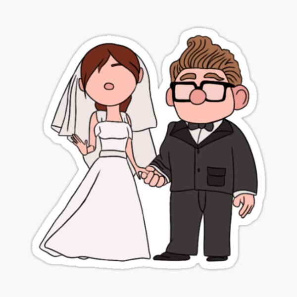 Pegatina for Sale con la obra «Carl y Ellie» de apprntlyvntge | Redbubble