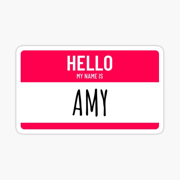 Amy Name Stickers | Redbubble