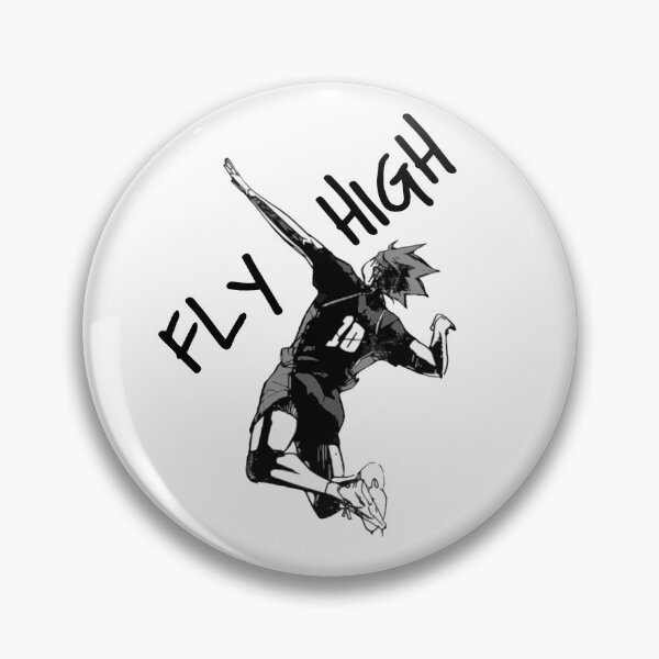 "Haikyuu Hinata Shoyo Fly High" Pin by aniprint | Redbubble