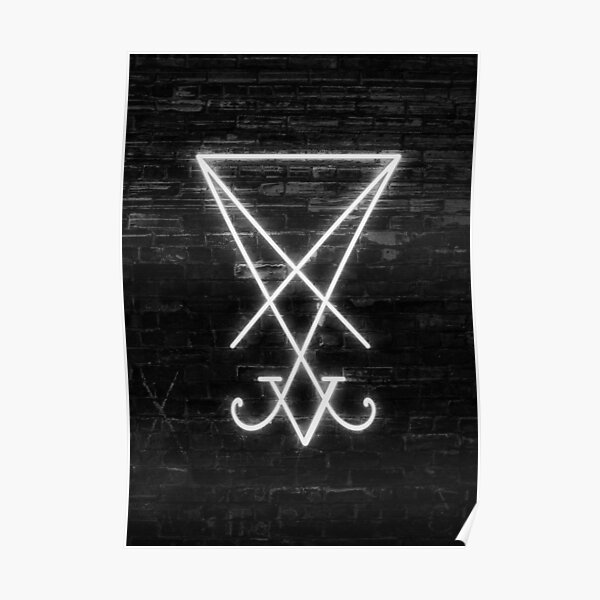 "Lucifer Neon Sigil" Poster by Jc-reative | Redbubble