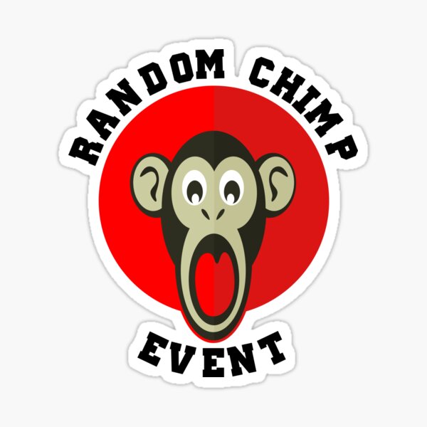 Random Chimp Event Stickers | Redbubble