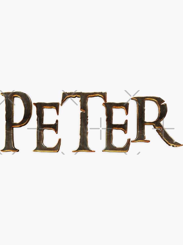"First name Peter" Sticker by wolfgangrainer | Redbubble