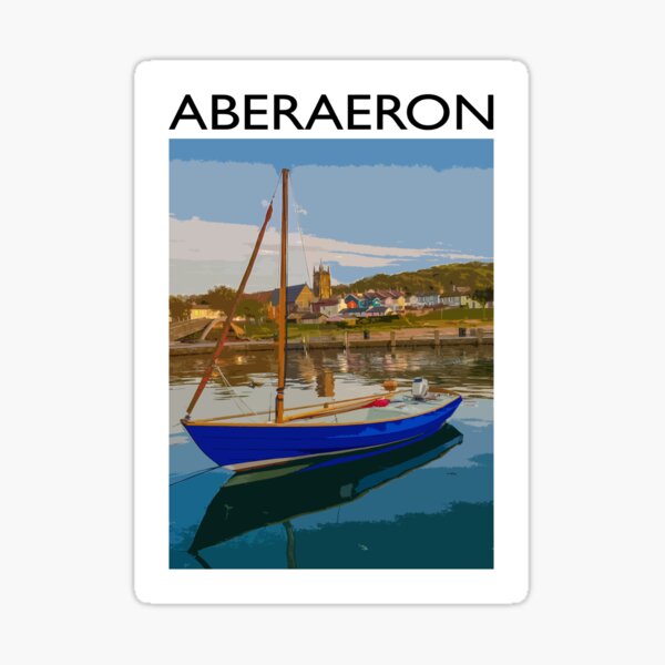 "Vintage Style Aberaeron Poster" Sticker for Sale by Walk-aholics ...