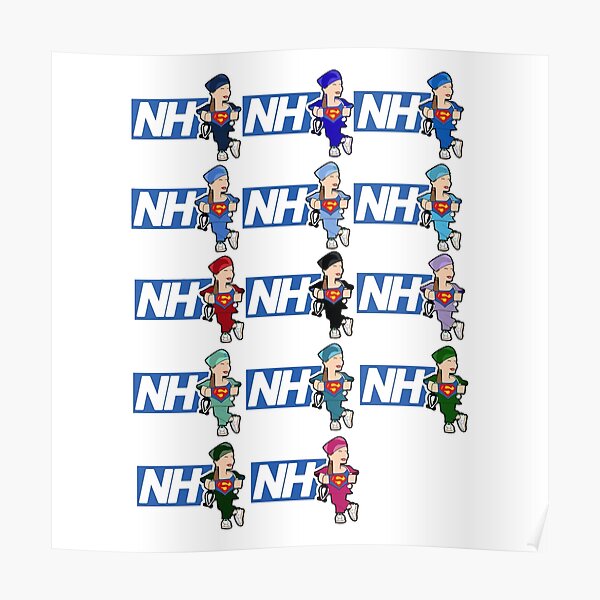 "NHS Superheroes" Poster by Etchedclothing | Redbubble
