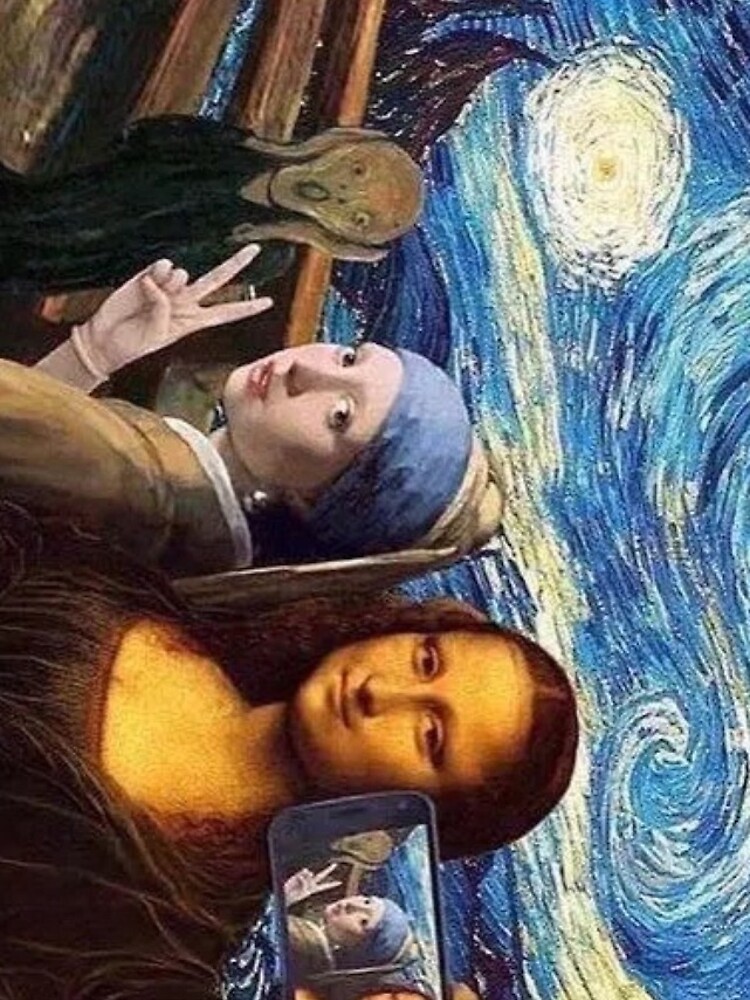 "Scream and Selfie of Four classical paintings mash up - Mona Lisa ...