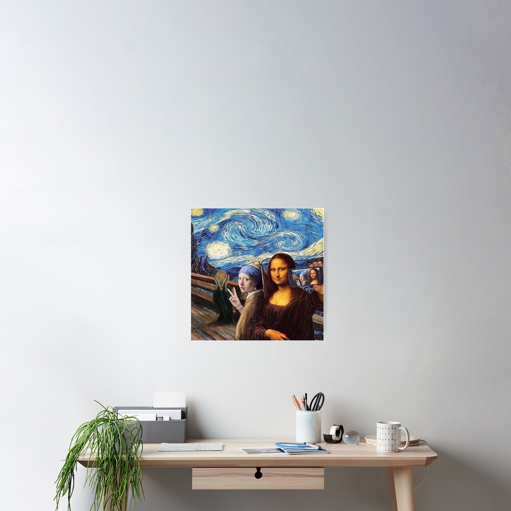 "Scream and Selfie of Four classical paintings mash up - Mona Lisa ...