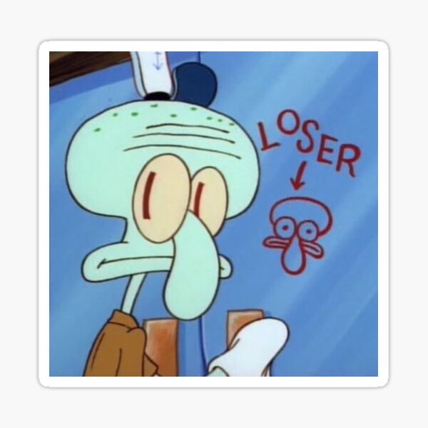 "Loser reaction meme" Sticker for Sale by Hannah081999 | Redbubble