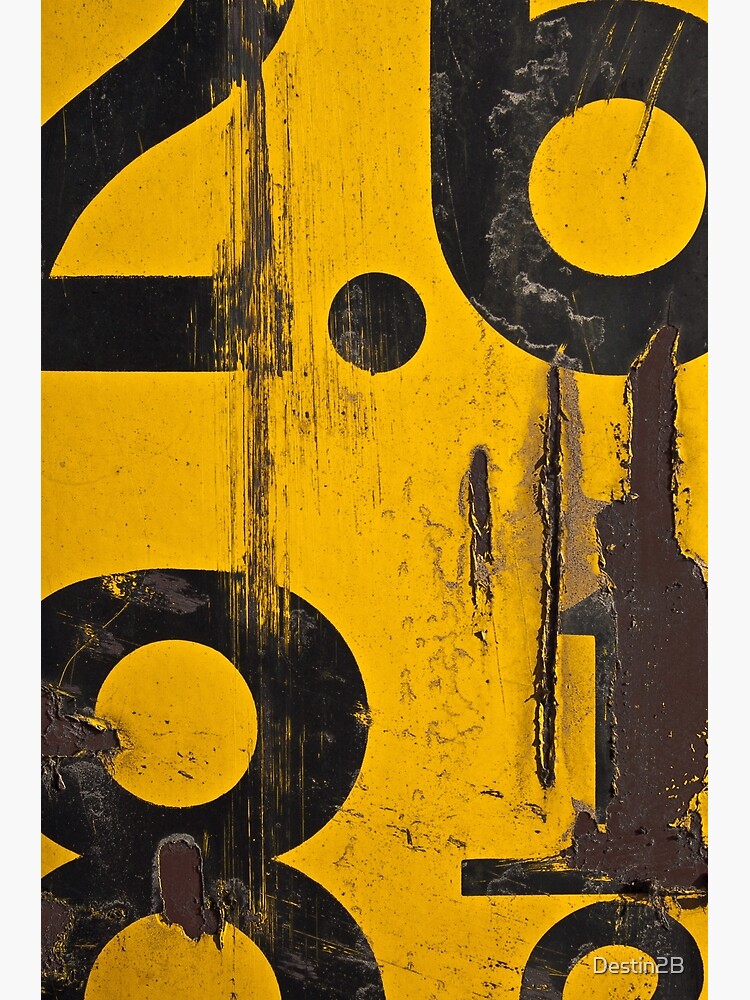 "Rustic Yellow And Black Number Setting Design" Poster for Sale by ...