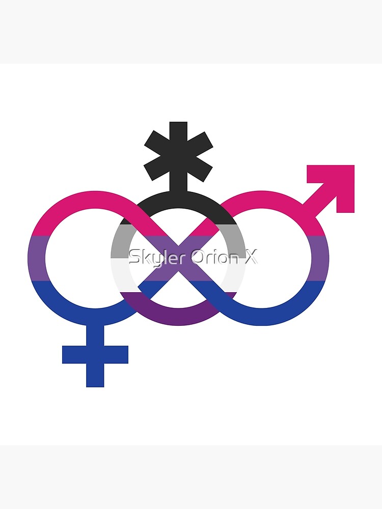 "alt bi and ace, interlocking symbols with asexual and bisexual flags ...