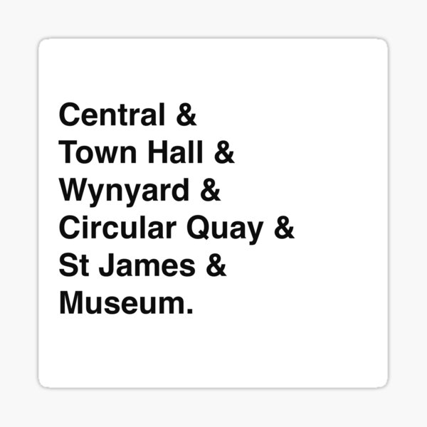 "Sydney Trains City Circle" Sticker by jdtolentz | Redbubble