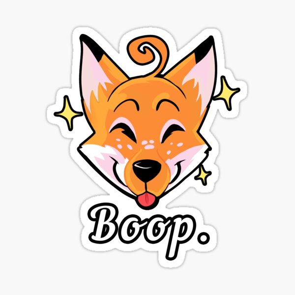 "Cute furry fox. Boop." Sticker by VHusky | Redbubble