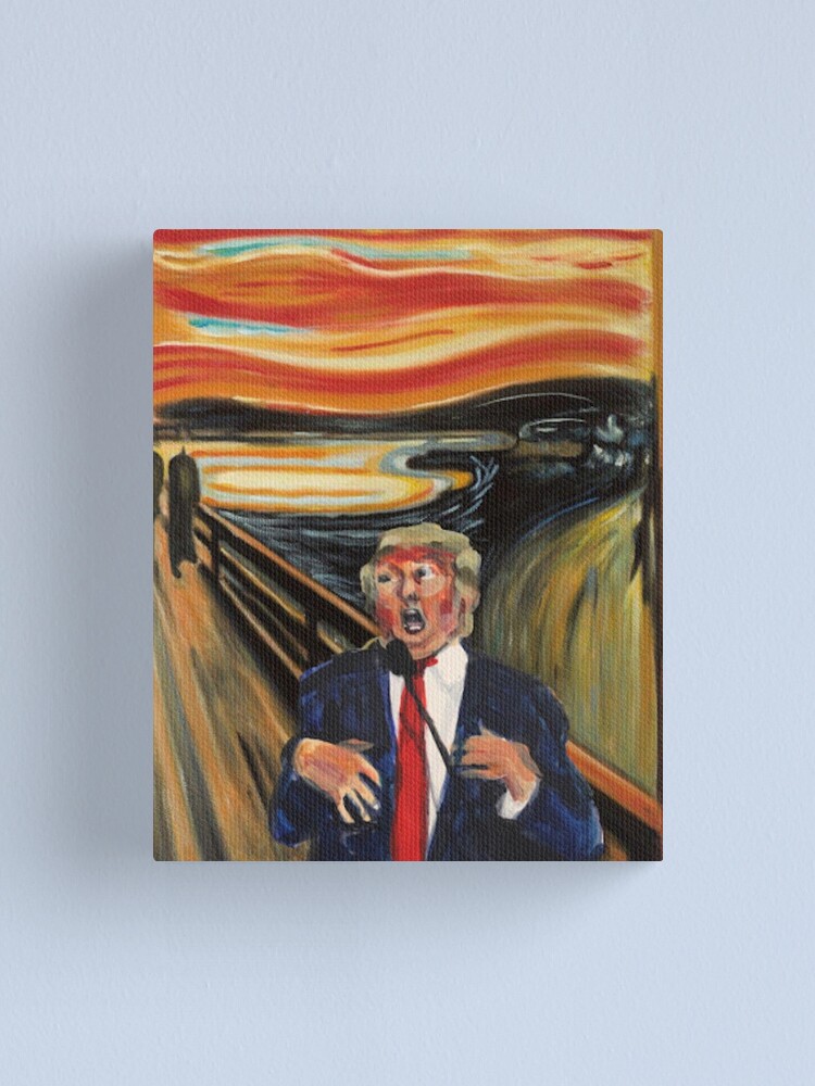Impression sur toile « Donald Trump The Scream Painting mashup Edvard ...